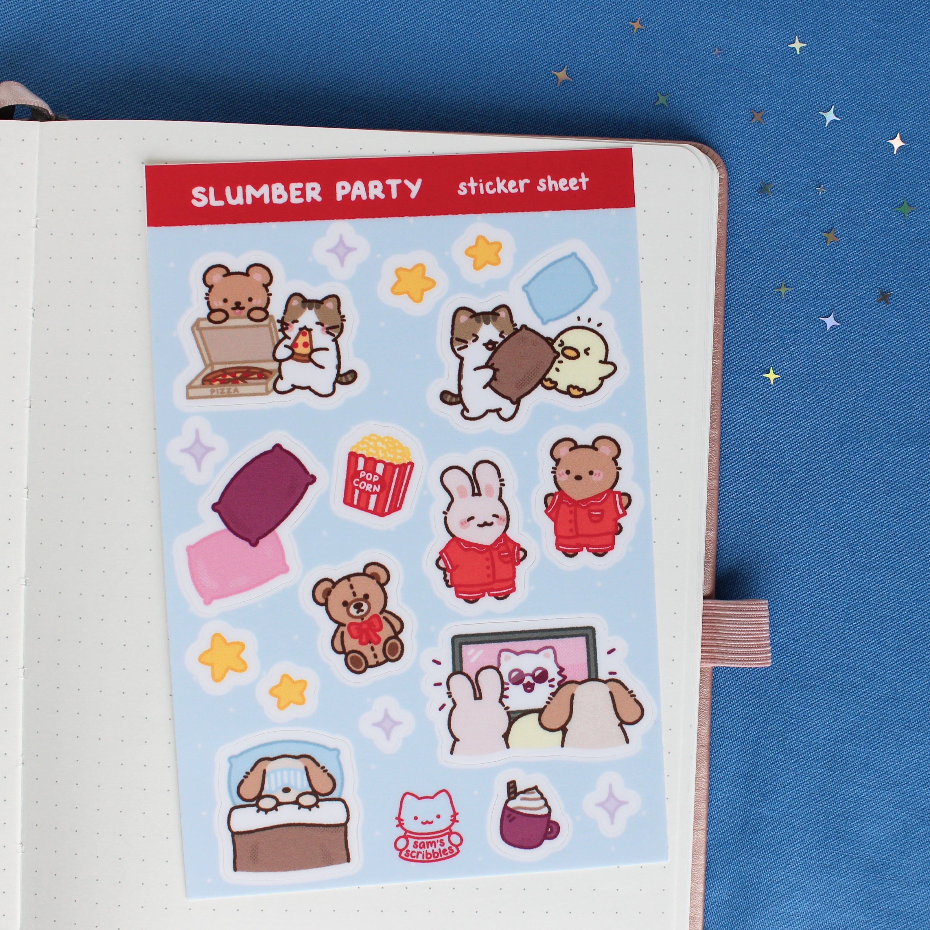 Slumber Party • Vinyl Sticker Sheet – Sam's Scribbles